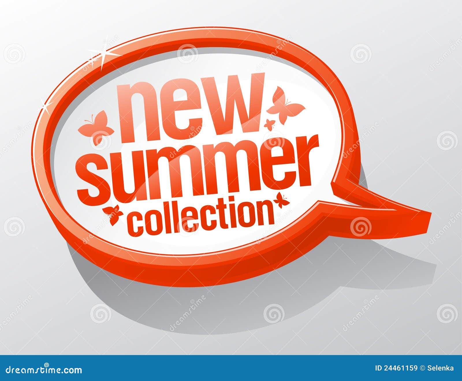 New Summer Collection Speech Bubble. Stock Vector - Illustration of ...