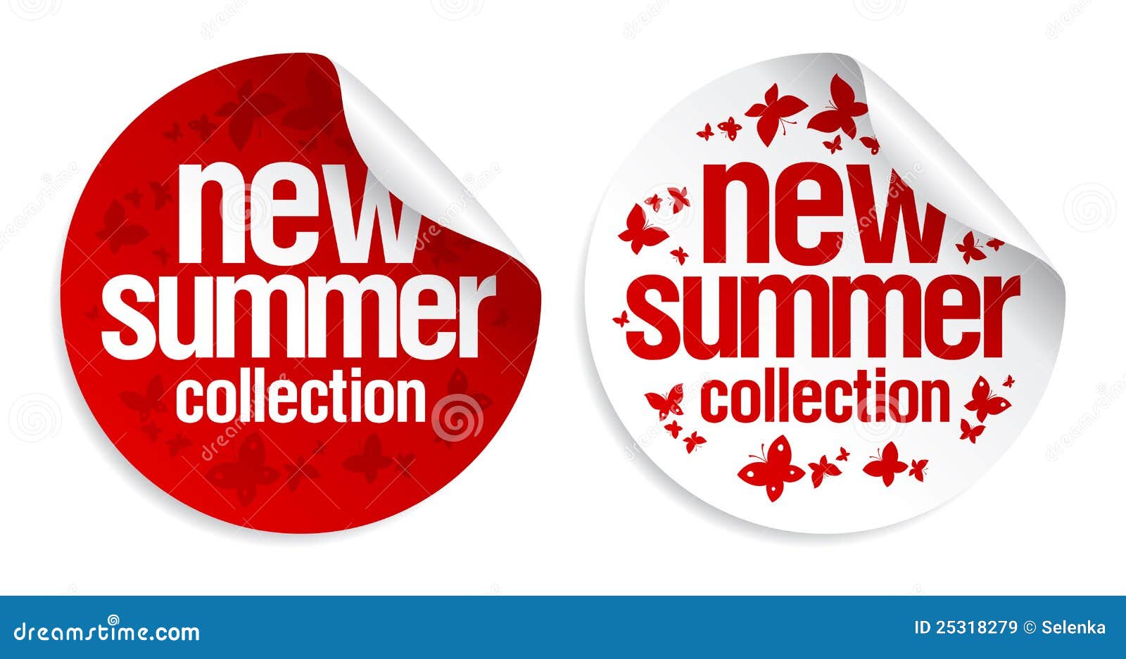New Summer Collection Stickers. Stock Vector - Illustration of design ...
