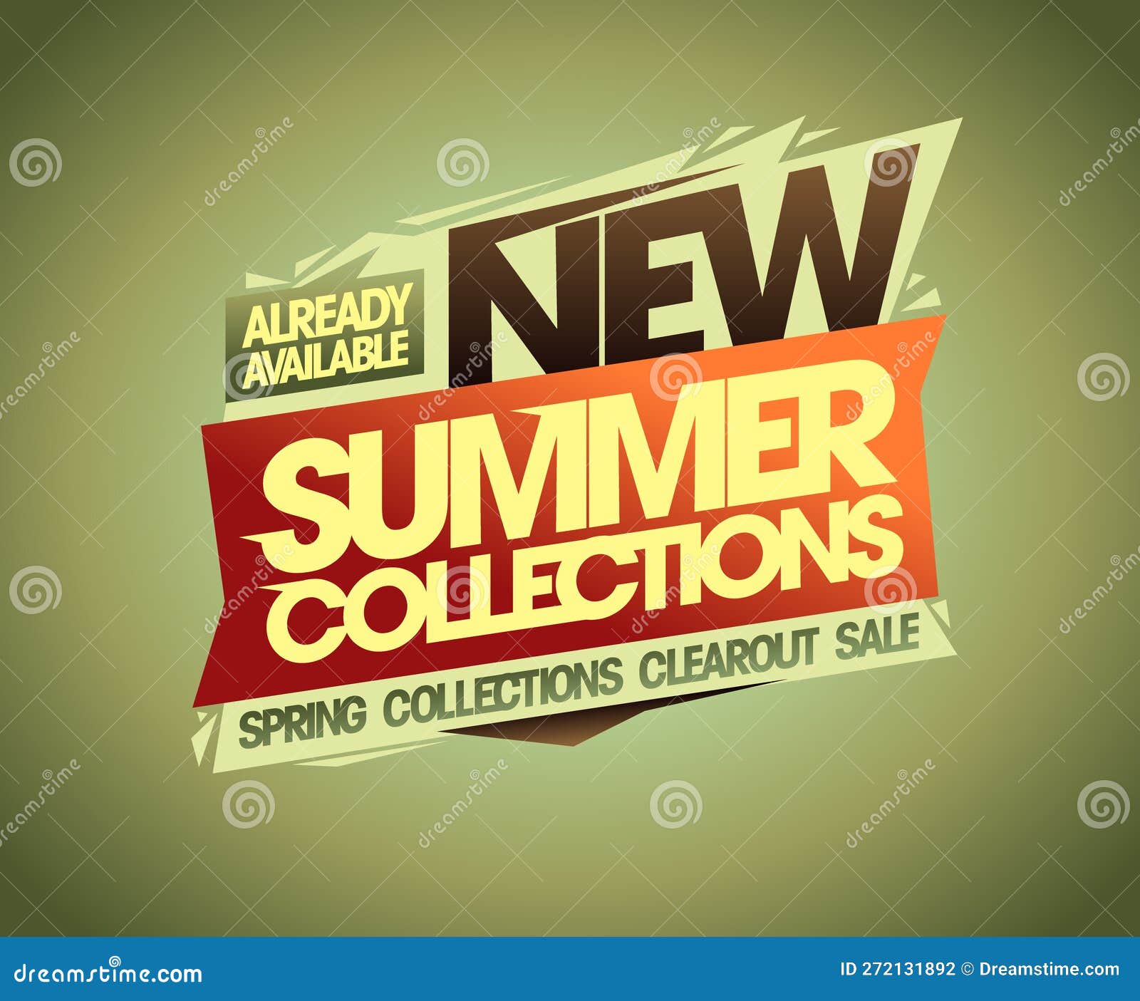 New Summer Collections Already Available, Spring Sale Banner Stock ...