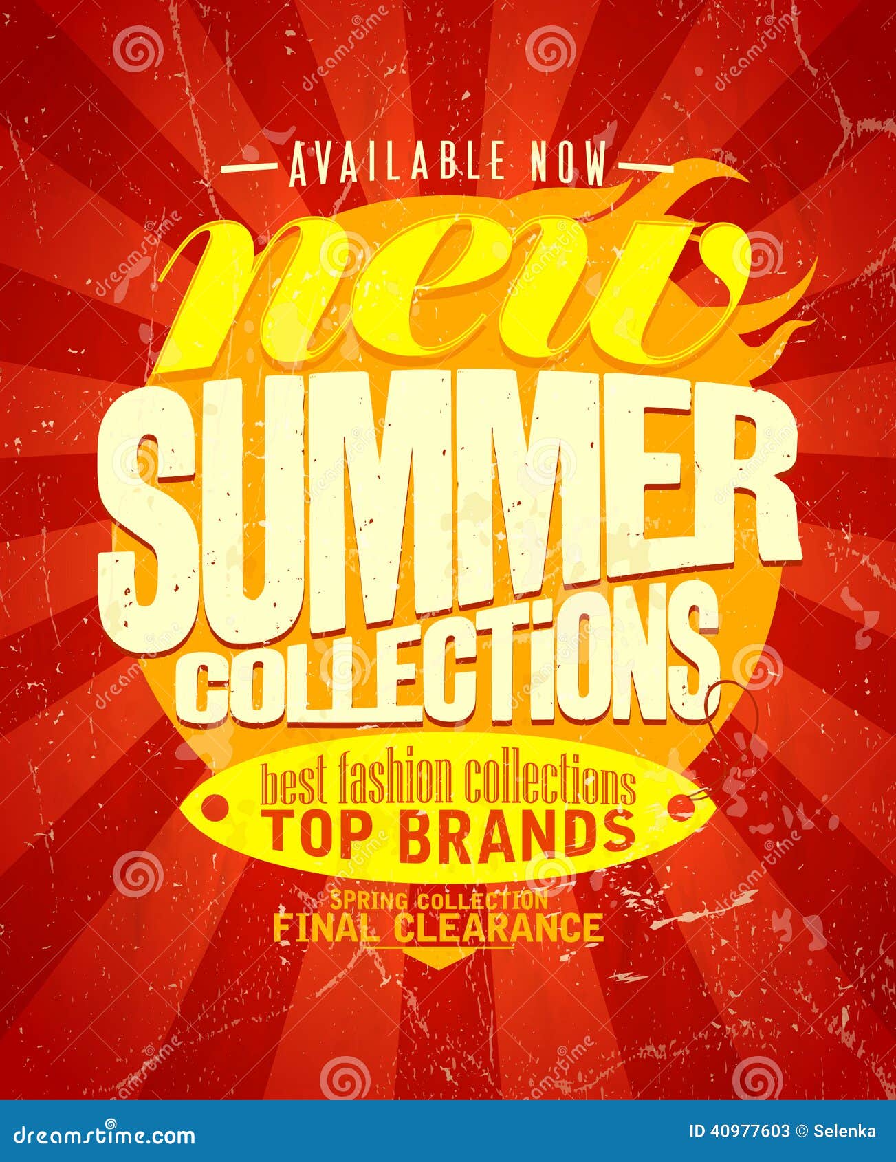 New Summer Collections Design. Stock Vector - Illustration of flyer ...