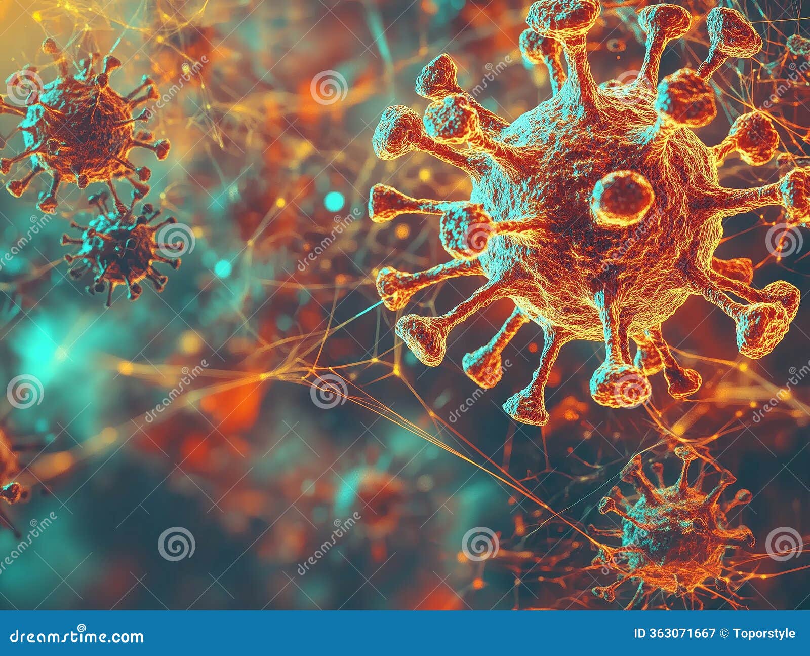 New, Super Virus, Under the Microscope. Danger of a Pandemic, Concept ...