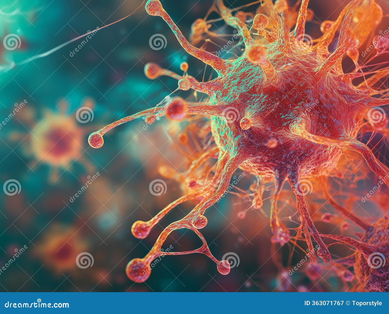 New, Super Virus, Under the Microscope. Danger of a Pandemic, Concept ...