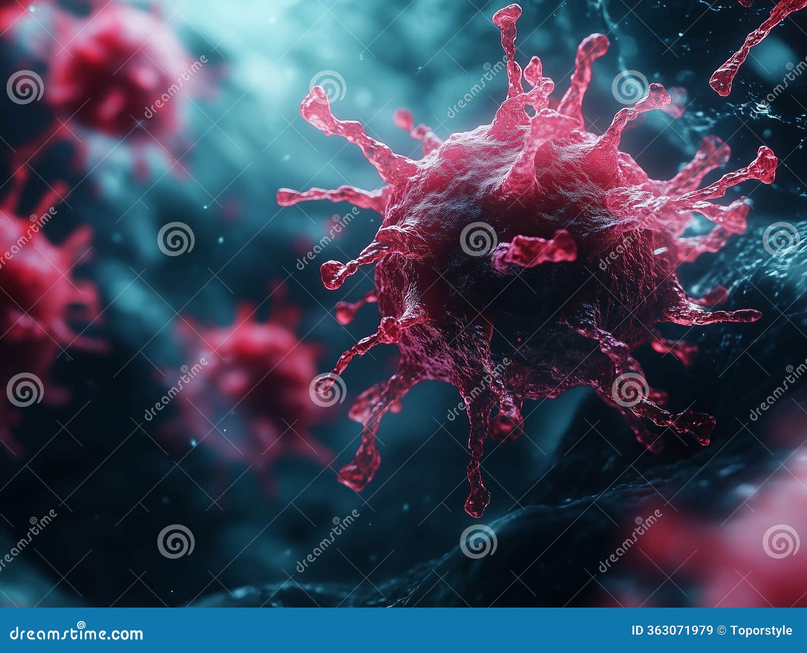 New, Super Virus, Under the Microscope. Danger of a Pandemic, Concept. Generative Ai Stock ...