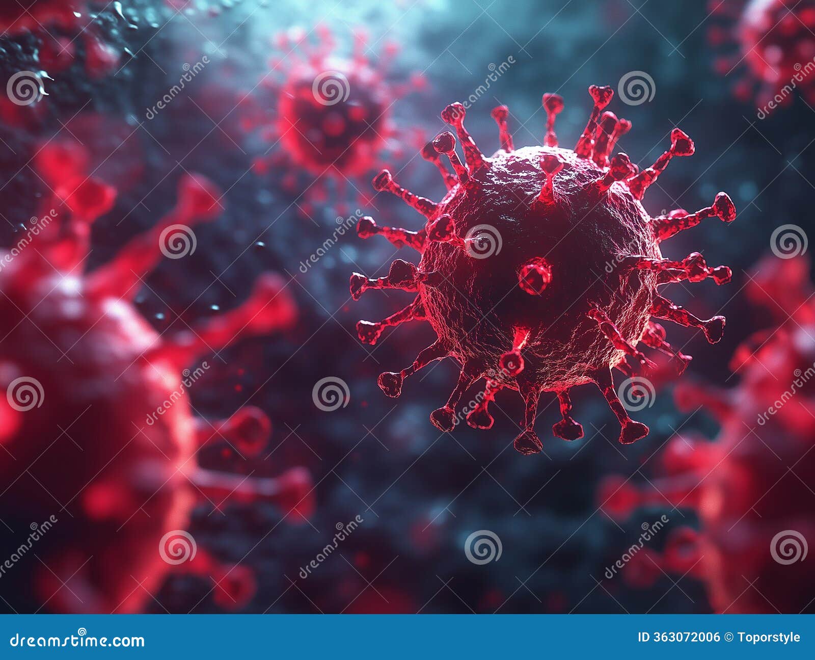 New, Super Virus, Under the Microscope. Danger of a Pandemic, Concept ...