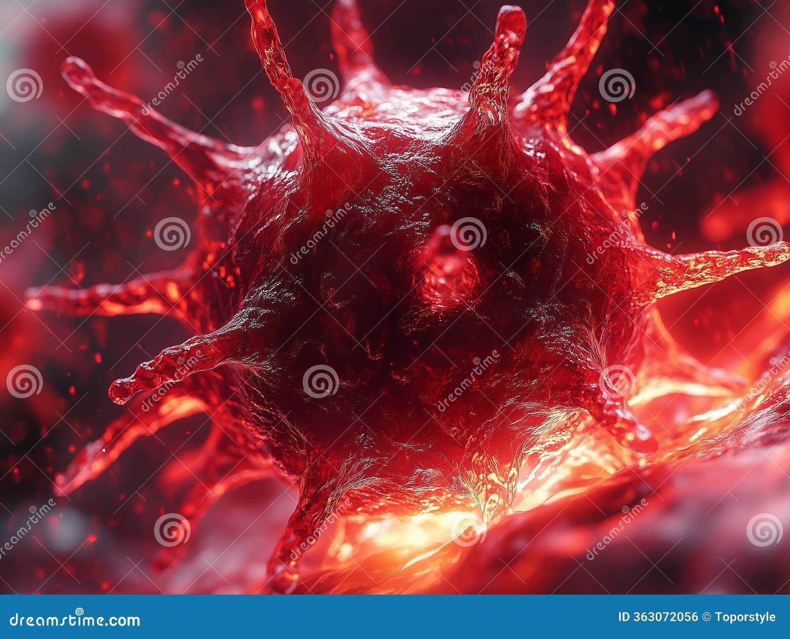 New, Super Virus, Under the Microscope. Danger of a Pandemic, Concept ...