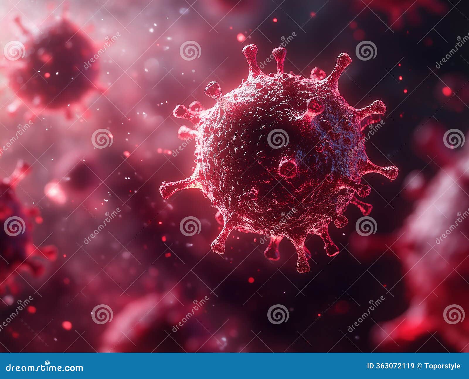 New, Super Virus, Under the Microscope. Danger of a Pandemic, Concept ...