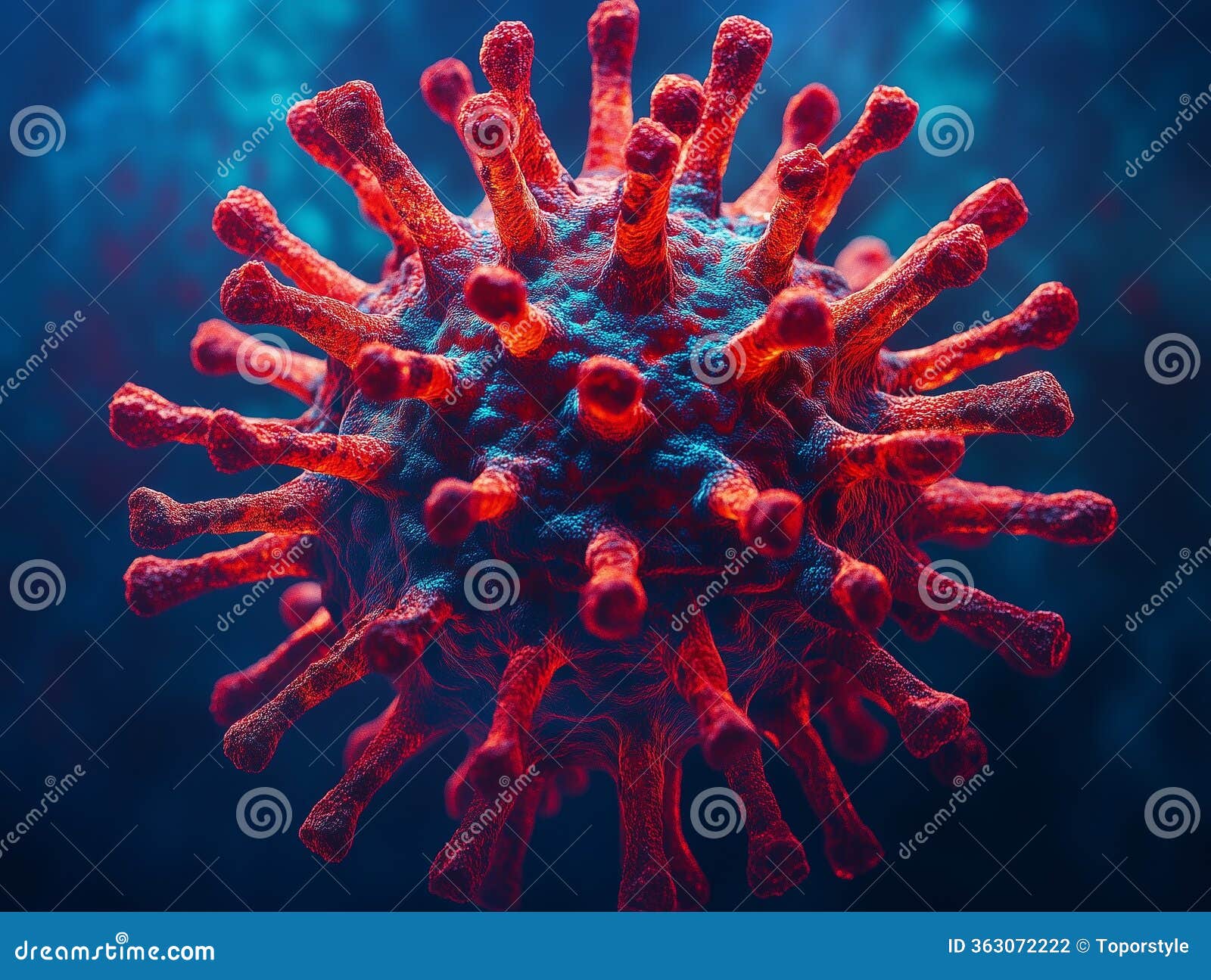 New, Super Virus, Under the Microscope. Danger of a Pandemic, Concept ...