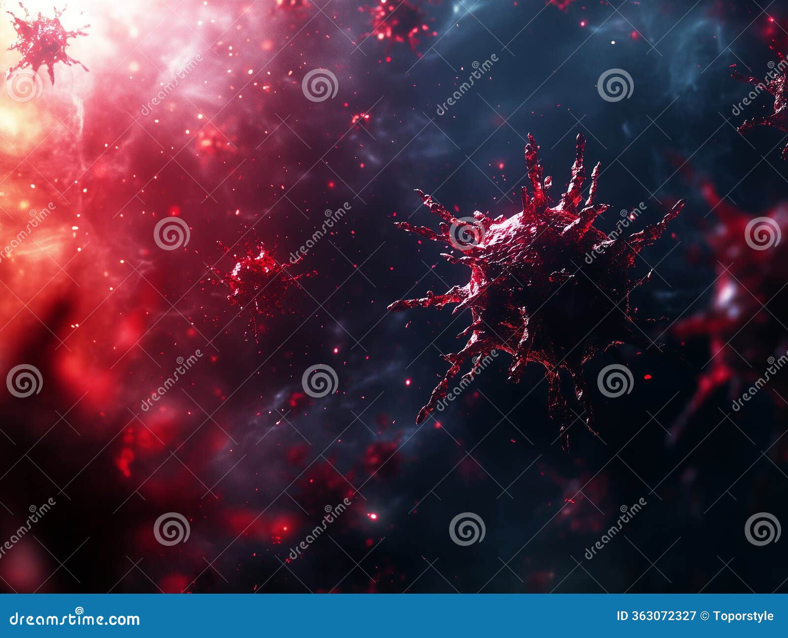 New, Super Virus, Under the Microscope. Danger of a Pandemic, Concept ...