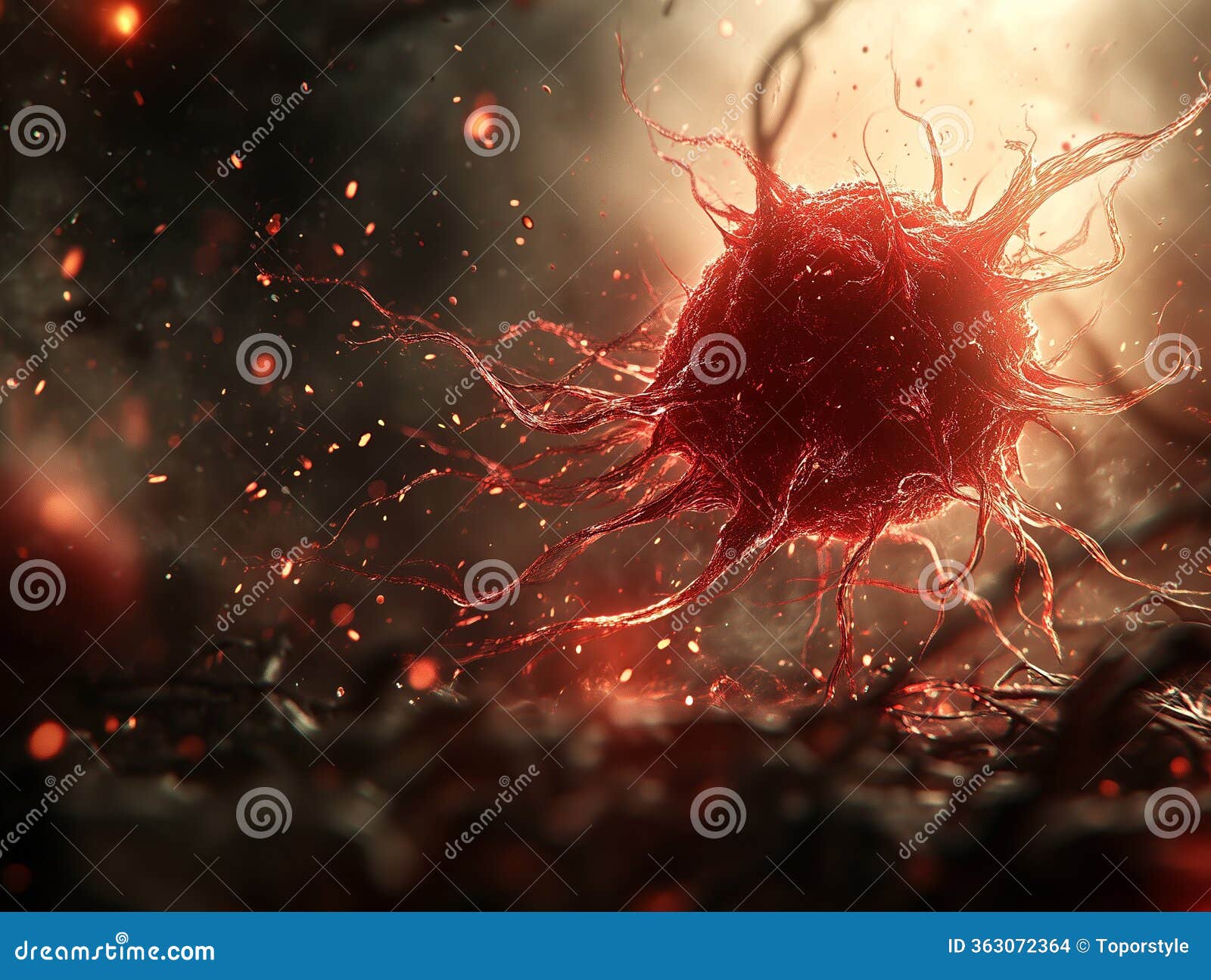 New, Super Virus, Under the Microscope. Danger of a Pandemic, Concept ...