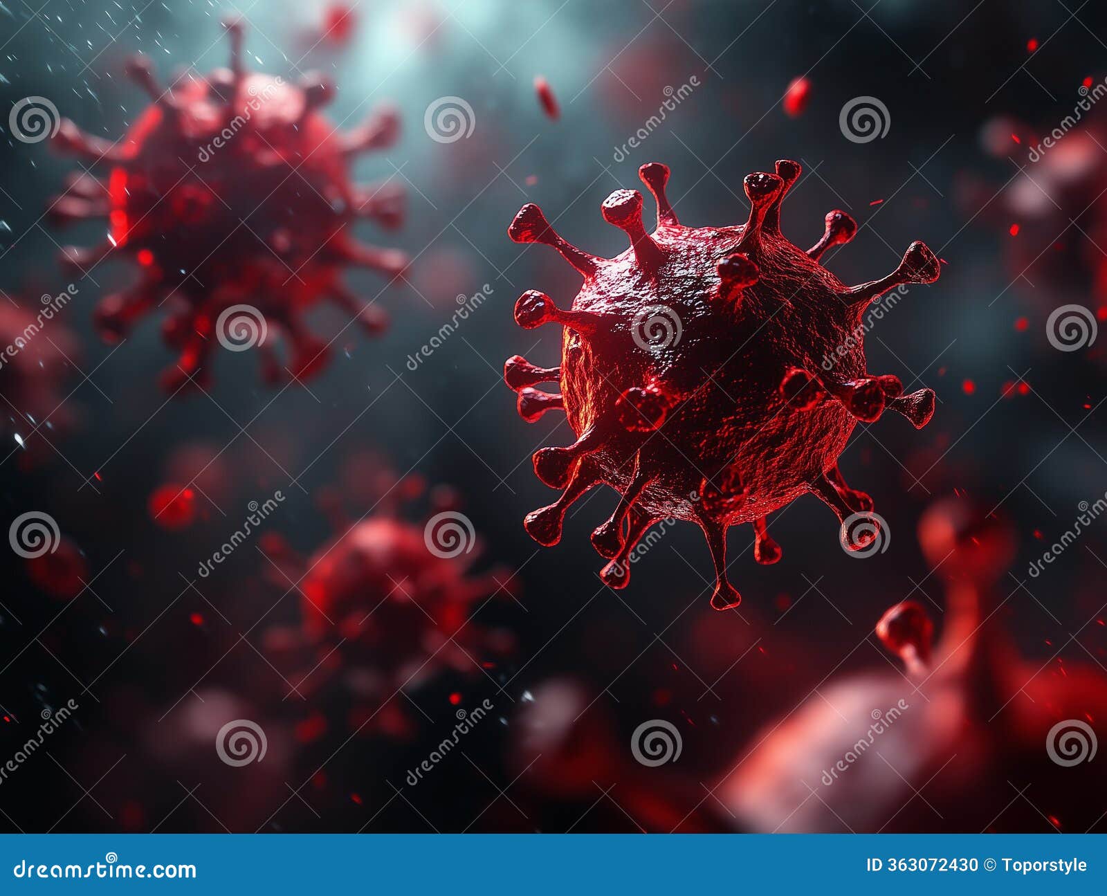 New, Super Virus, Under the Microscope. Danger of a Pandemic, Concept ...