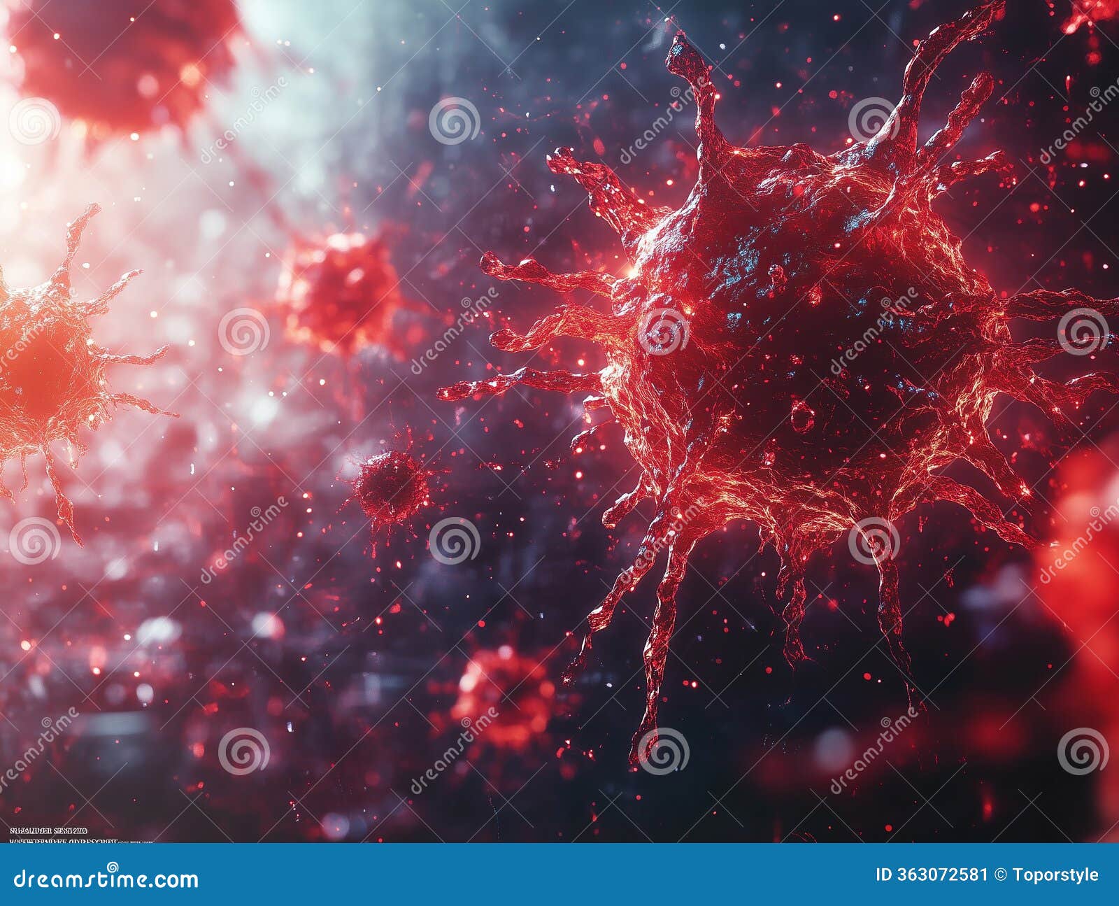 New, Super Virus, Under the Microscope. Danger of a Pandemic, Concept ...