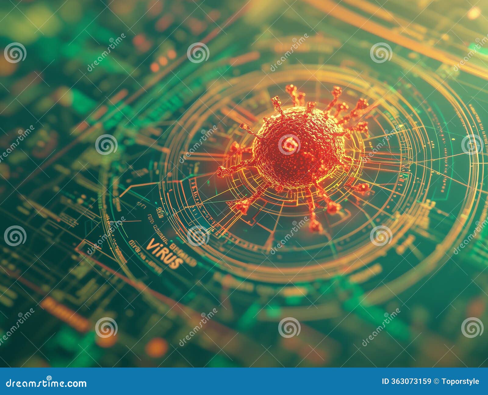 New, Super Virus, Under the Microscope. with Text - Virus . Danger of a ...