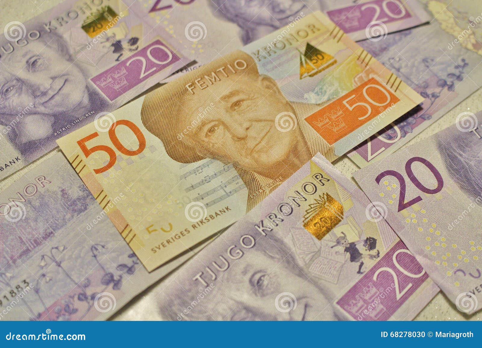 New Swedish banknotes stock photo. Image of financial - 68278030