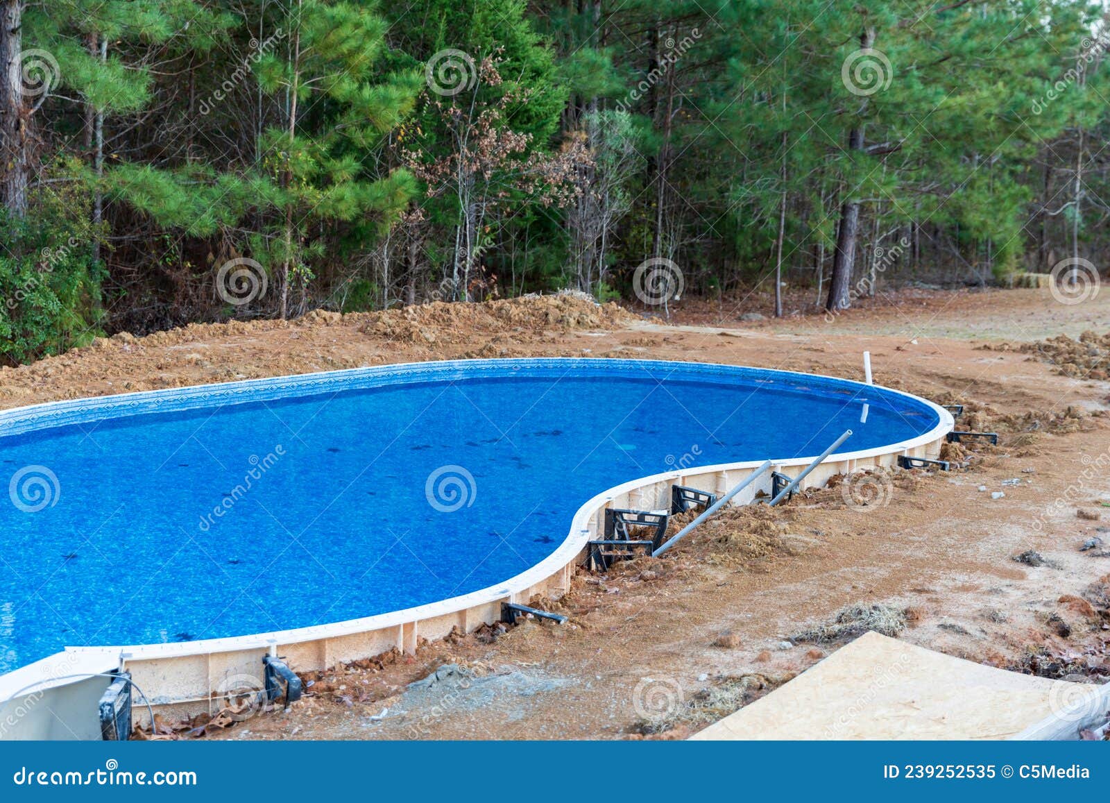 New Swimming Pool Under Construction Stock Image - Image of ...