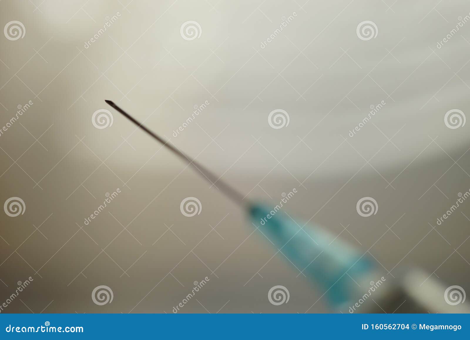 New Syringe with Focus on the Needle, Side View, Selective Focus Stock ...