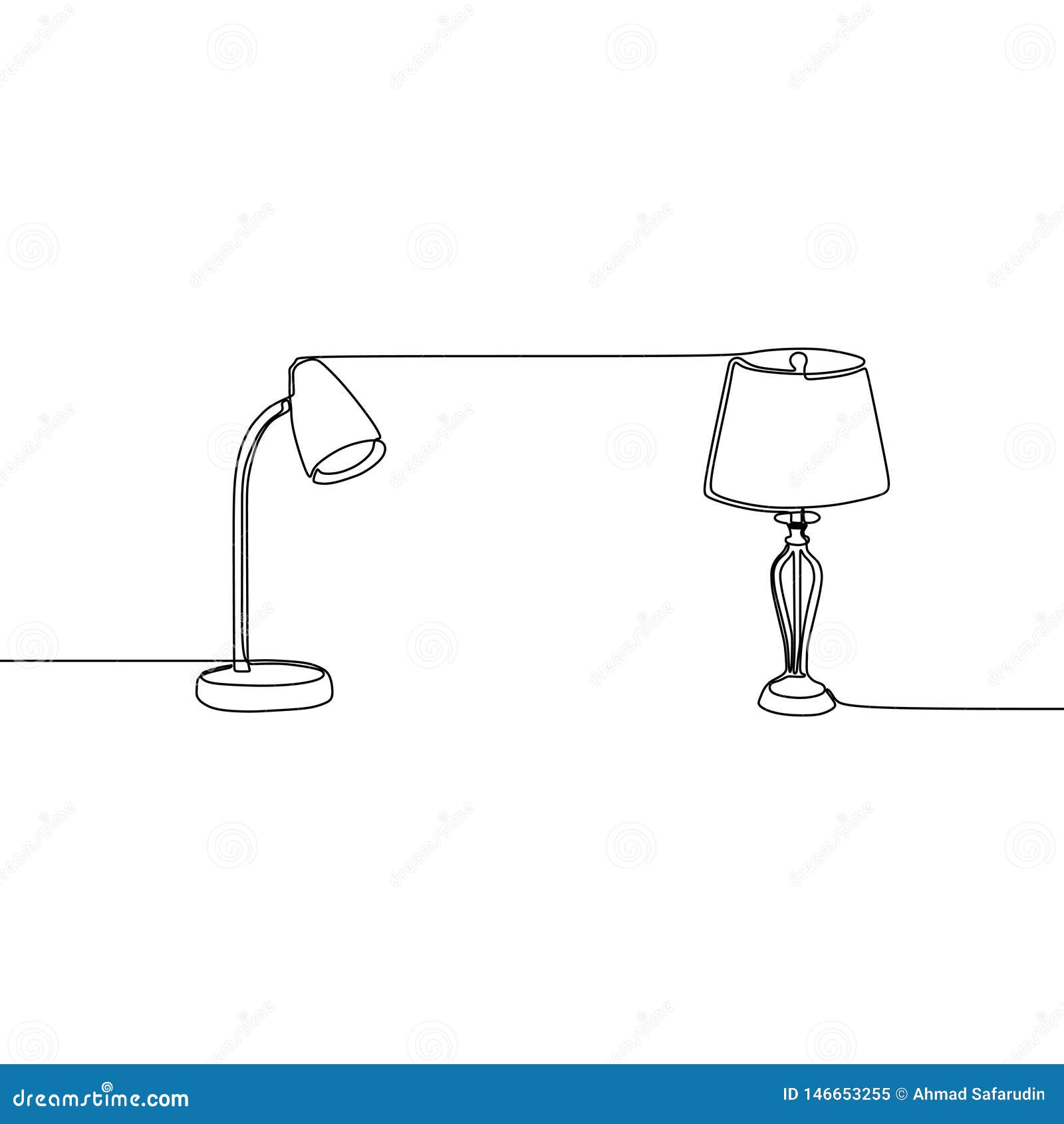 New Table Lamps Universal Lamp Continuous Line To Use for Web and ...