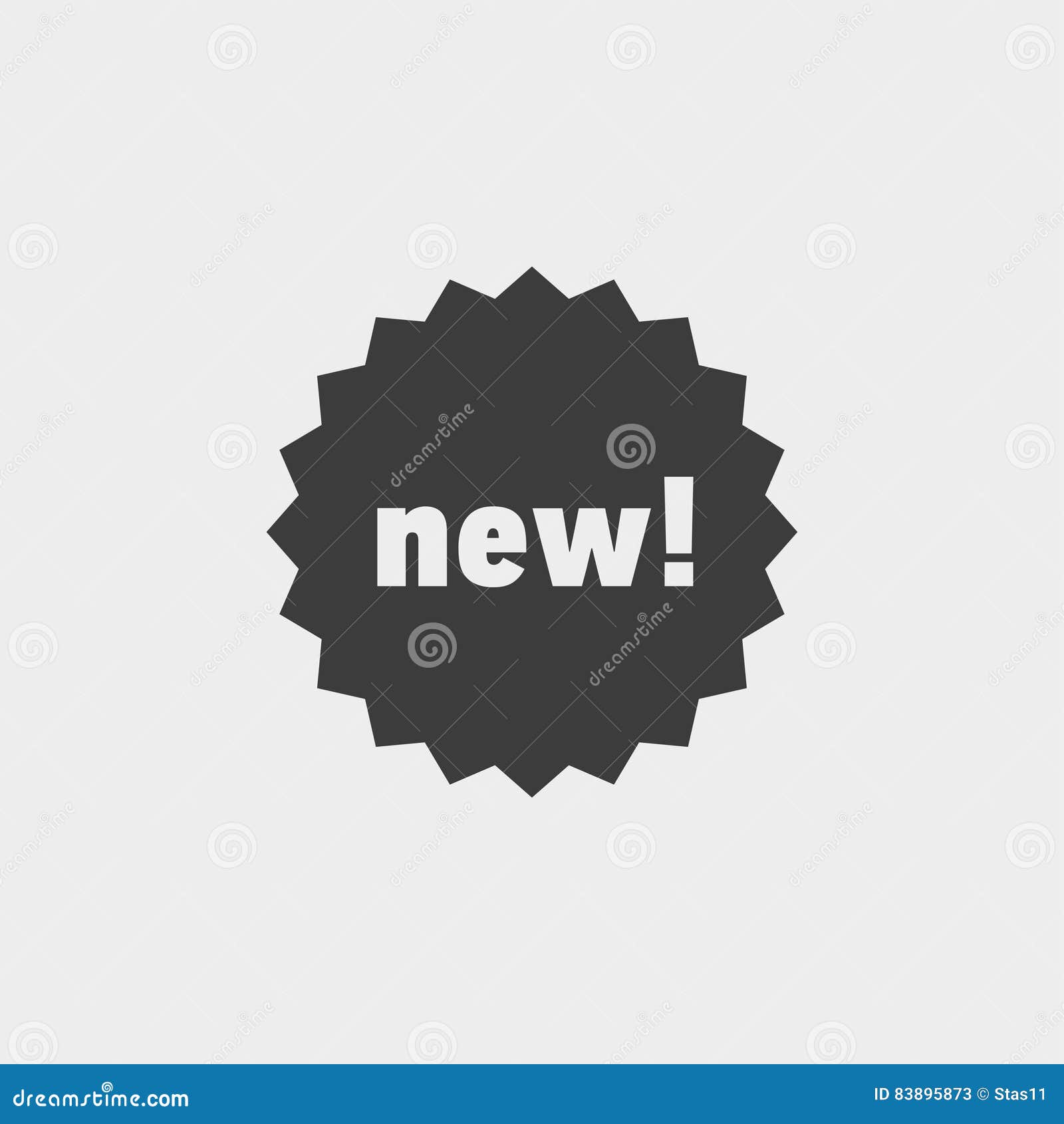 New Tag Icon in a Flat Design in Black Color. Vector Illustration Eps10 ...