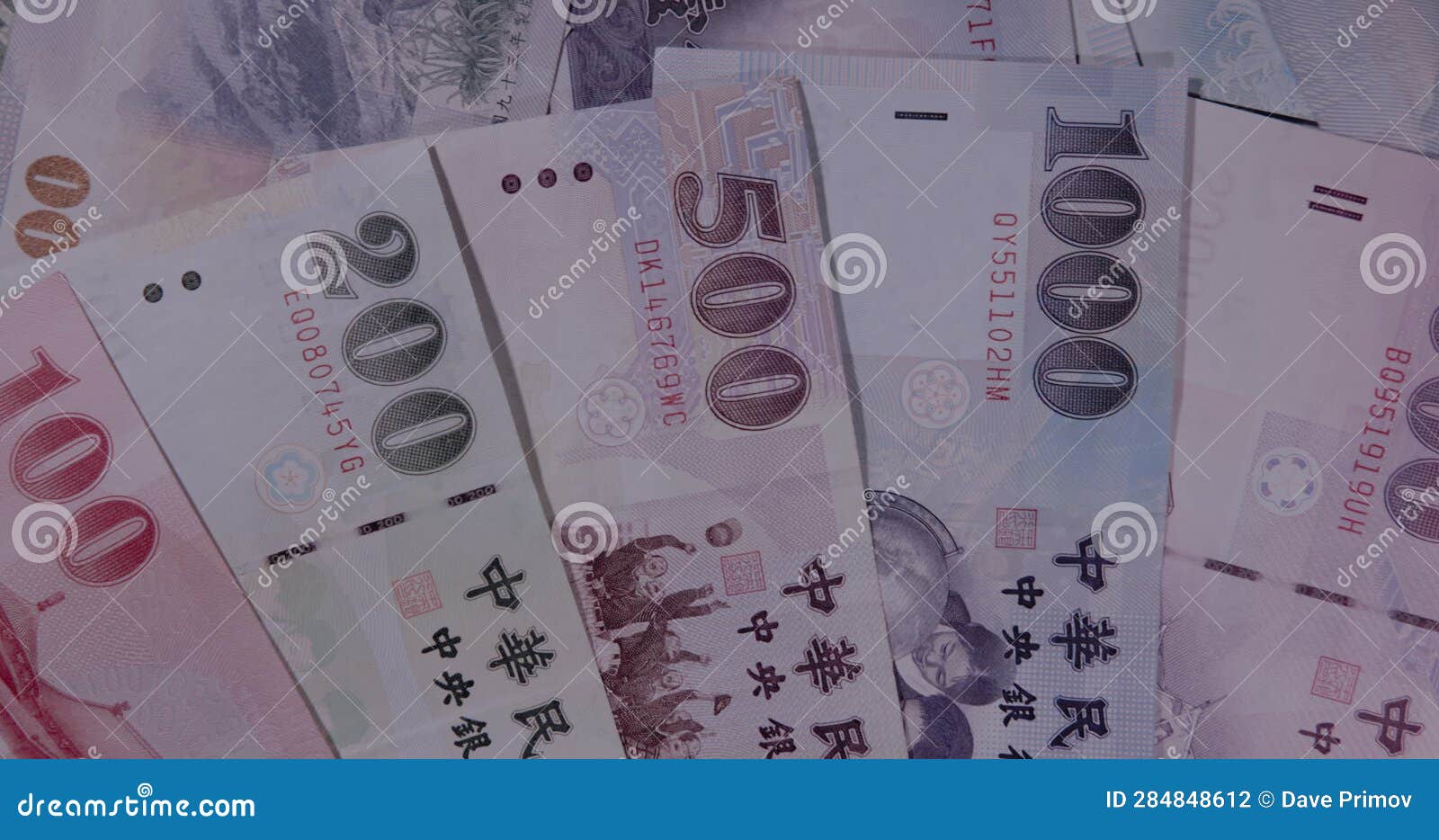 New Taiwan Dollar, Different Banknotes Stock Footage - Video of ...