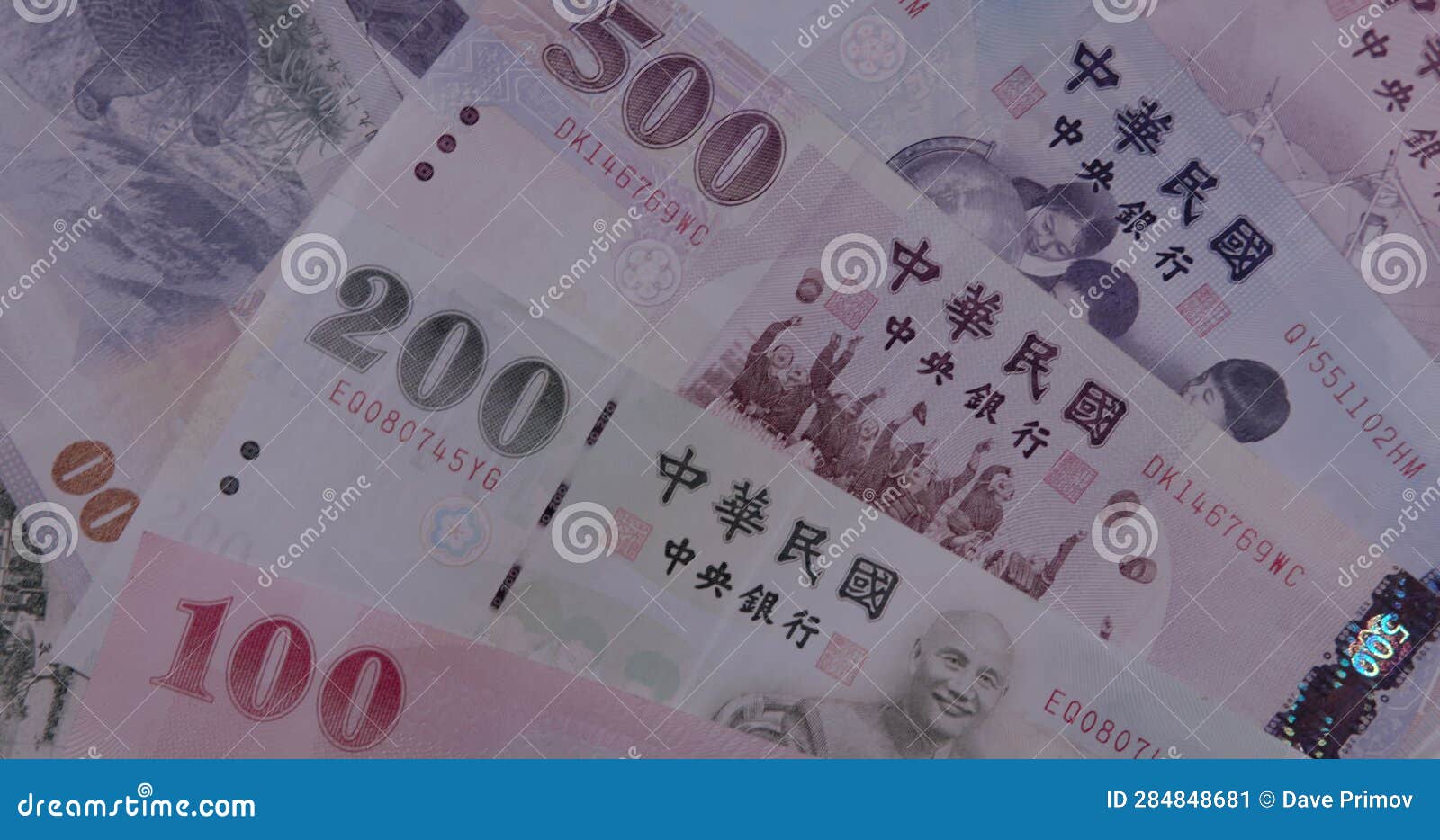 New Taiwan Dollar, Different Banknotes Stock Video - Video of bill ...