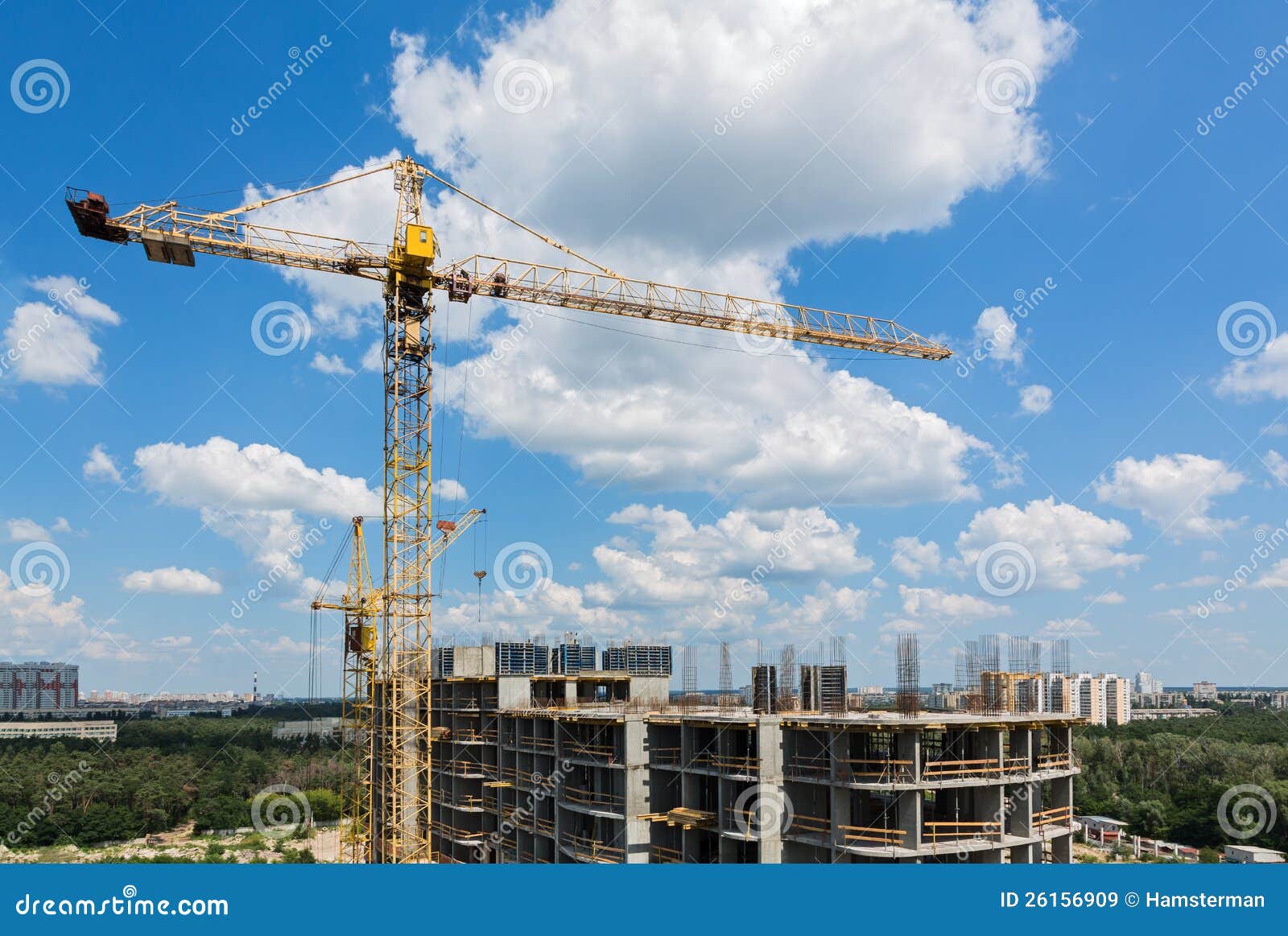 New Tall Modern Building Construction Stock Image - Image of industry ...