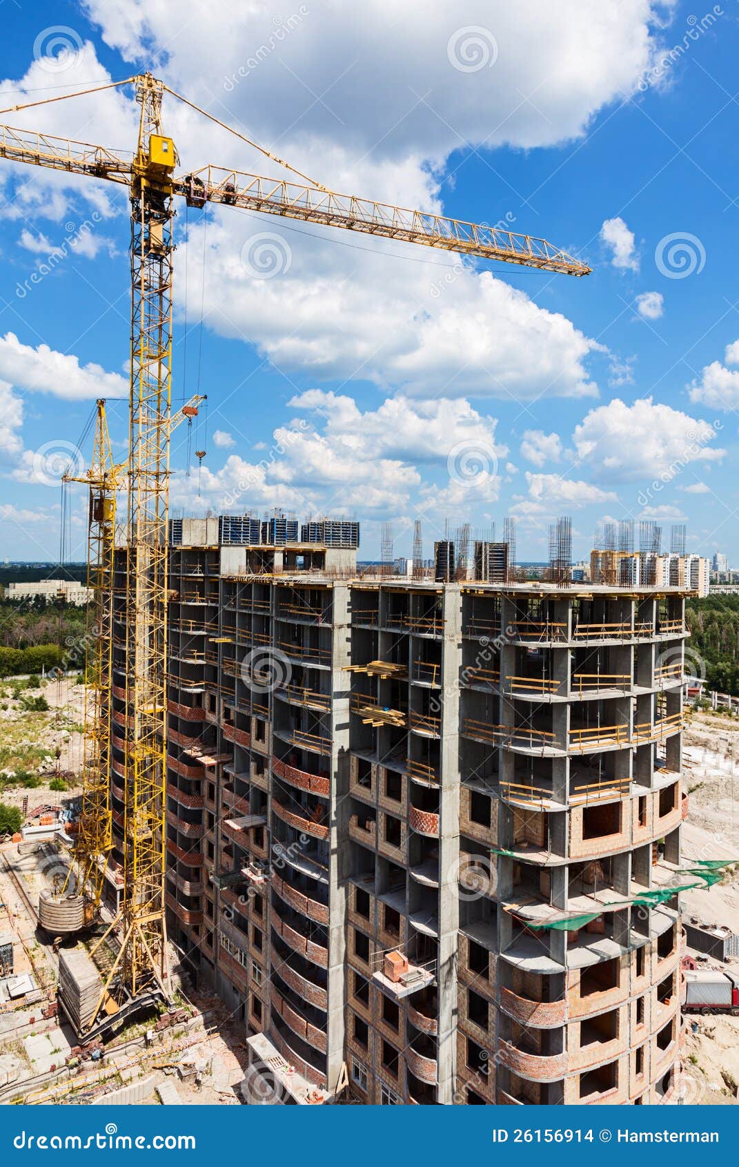 New Tall Modern Building Construction Stock Photo - Image of industry ...