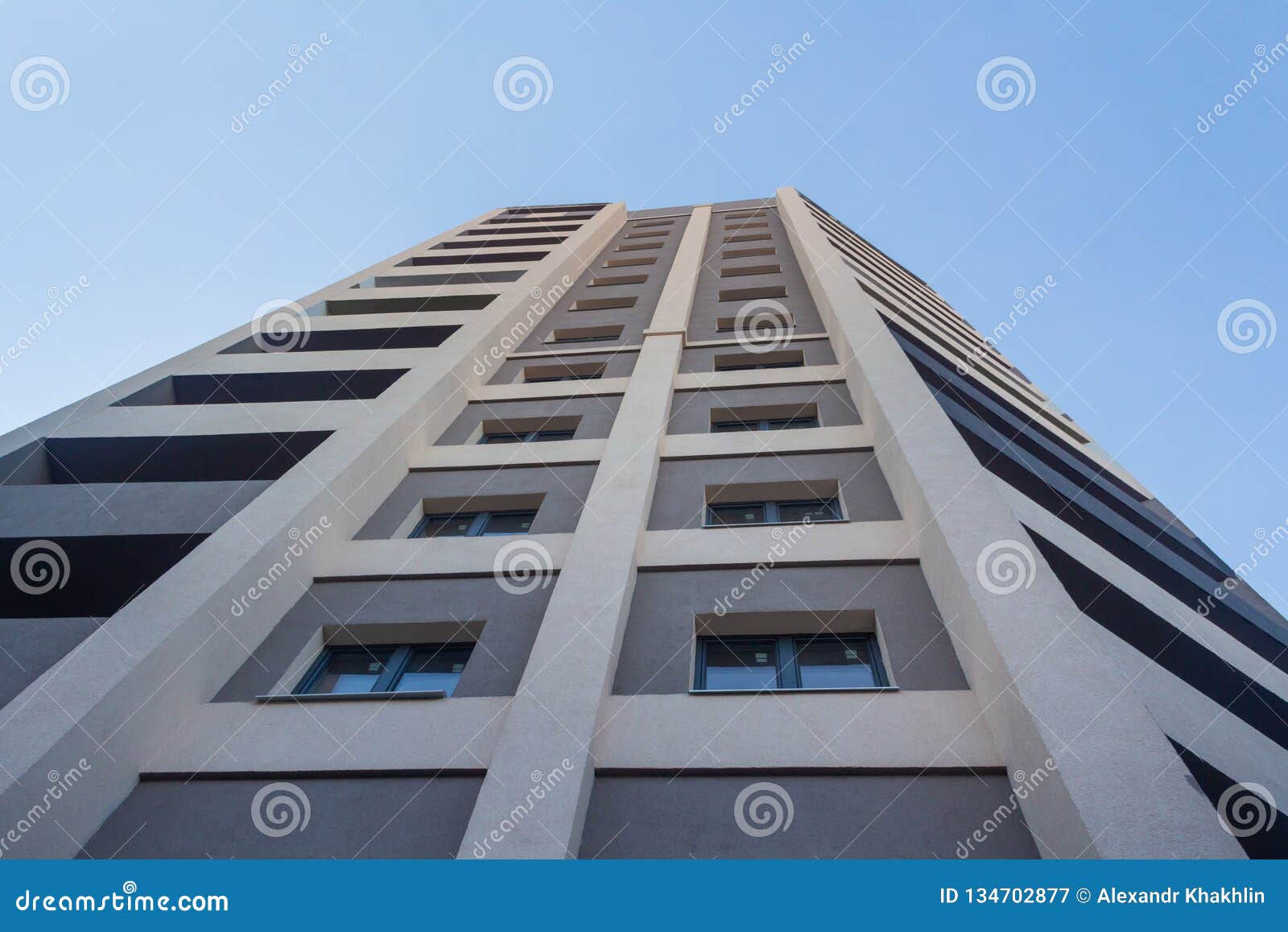 New Tall Modern Luxury Apartment Building. Horizontal Stock Image ...
