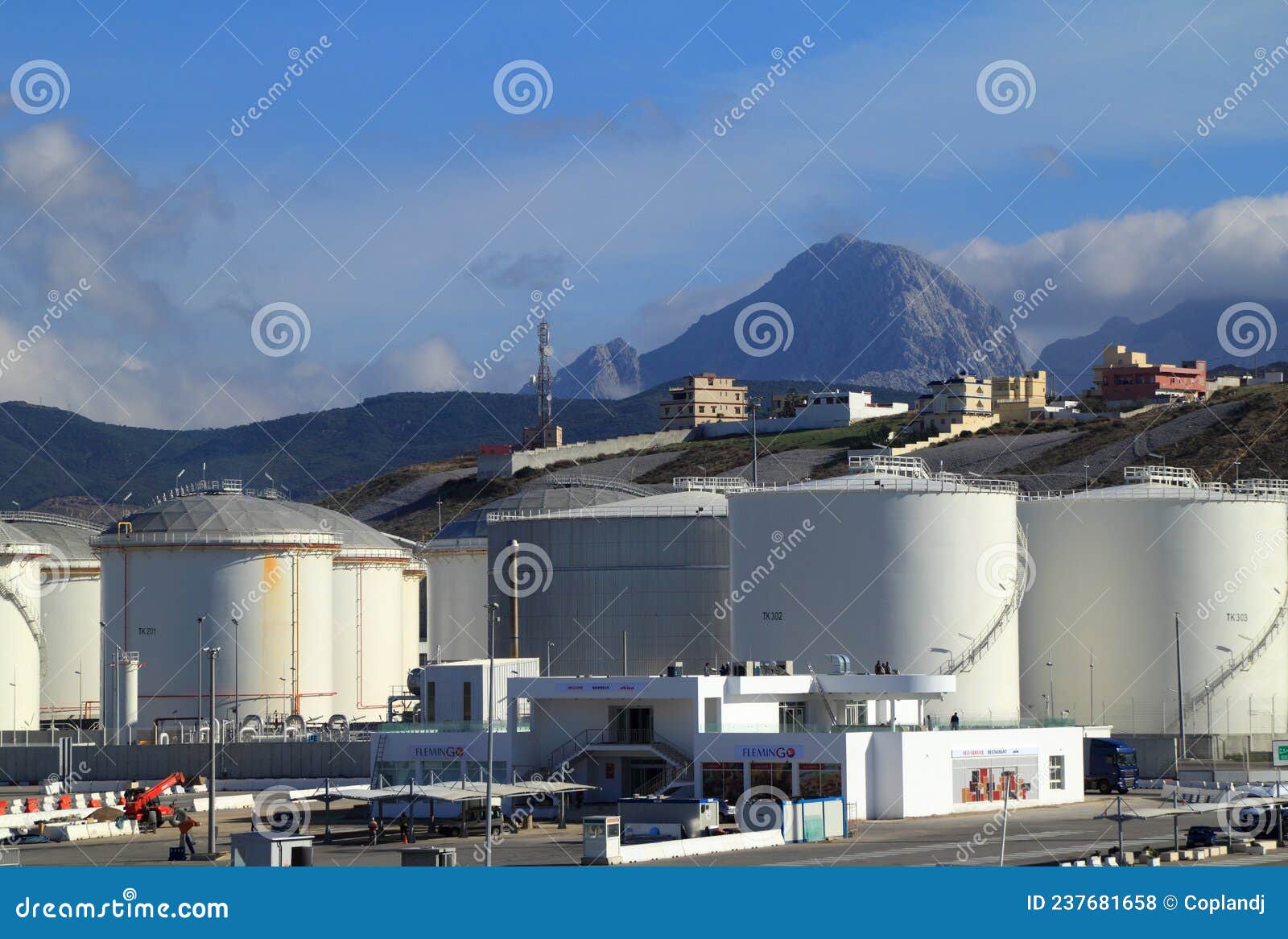 The New Tangier-Med Port in Morocco. Stock Photo - Image of mountains ...