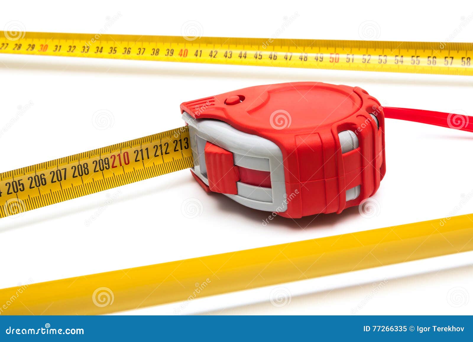 New tape-line stock image. Image of plastic, tape, improvement - 77266335
