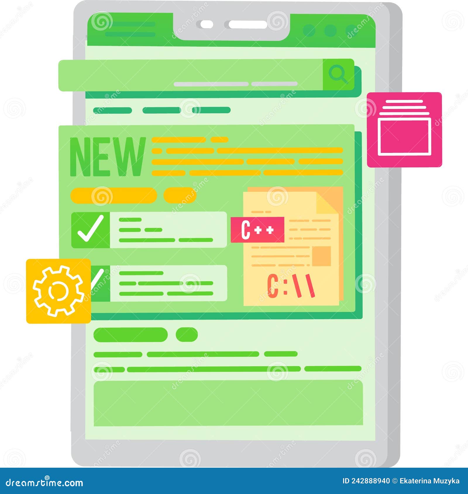 New Task Adding Icon Vector Project File Plus Stock Vector ...