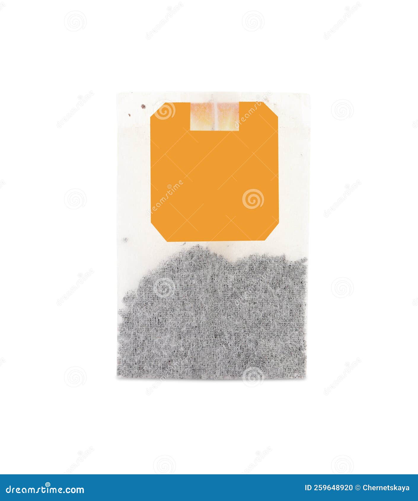 New Tea Bag with Tab Isolated on White Stock Photo - Image of filter ...