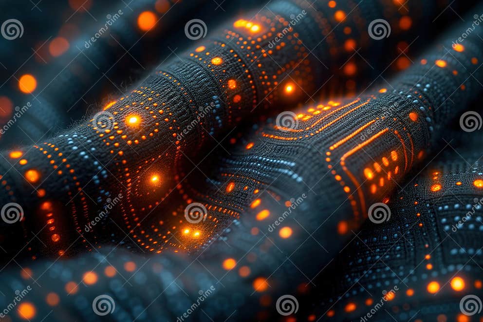 New Technological Smart Fabric. Abstract Background with Blur Stock ...