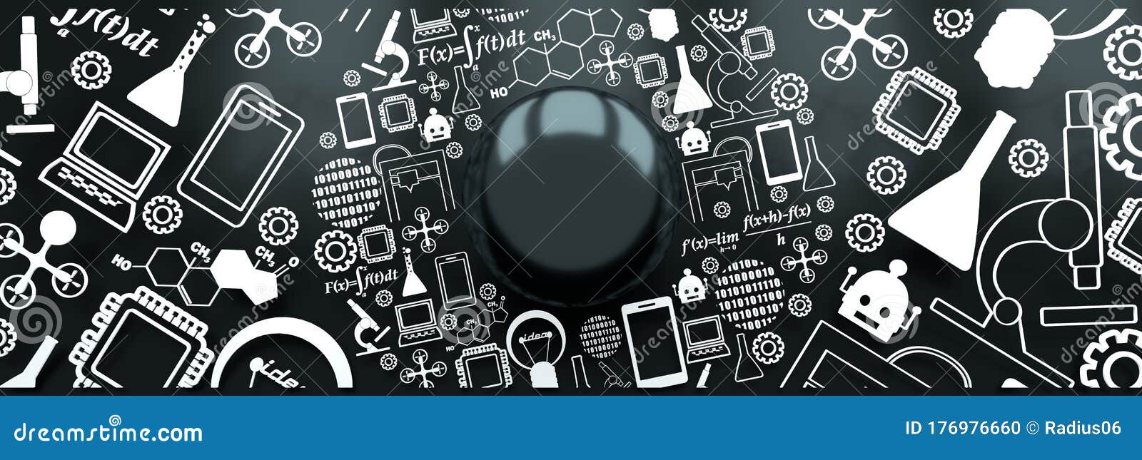 New technologies collage. stock illustration. Illustration of modern ...