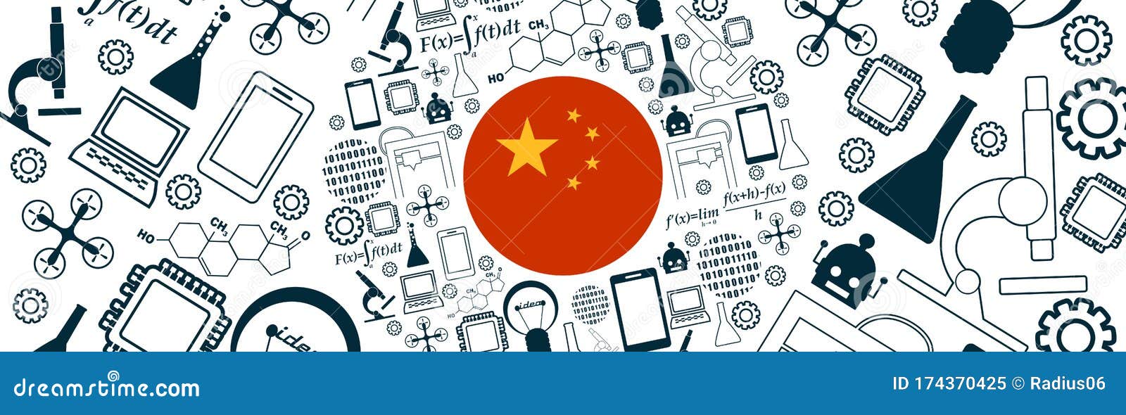 New technologies collage. stock vector. Illustration of line - 174370425