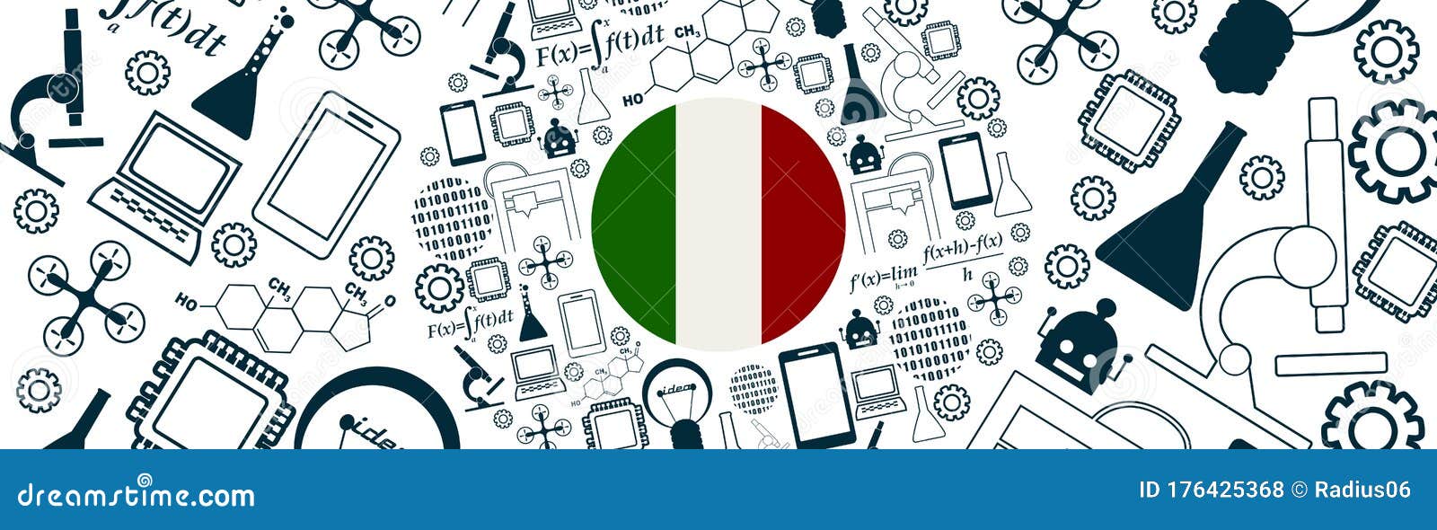 New technologies collage. stock vector. Illustration of background ...