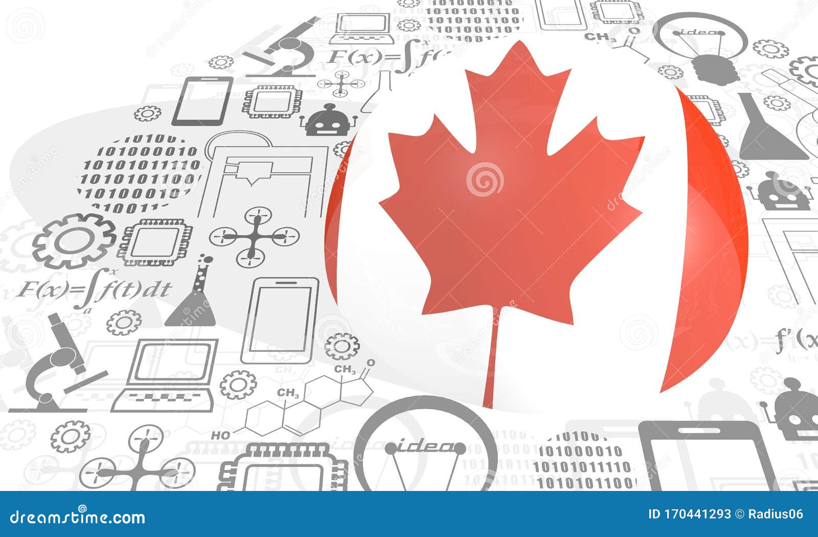 New technologies collage. stock illustration. Illustration of linear ...