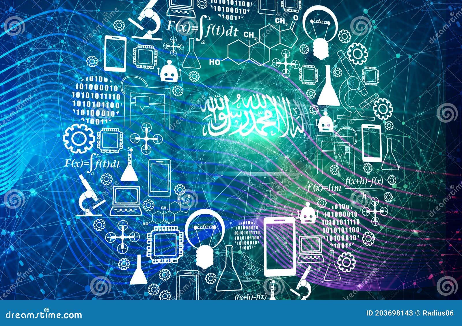 New technologies collage. stock illustration. Illustration of creative ...