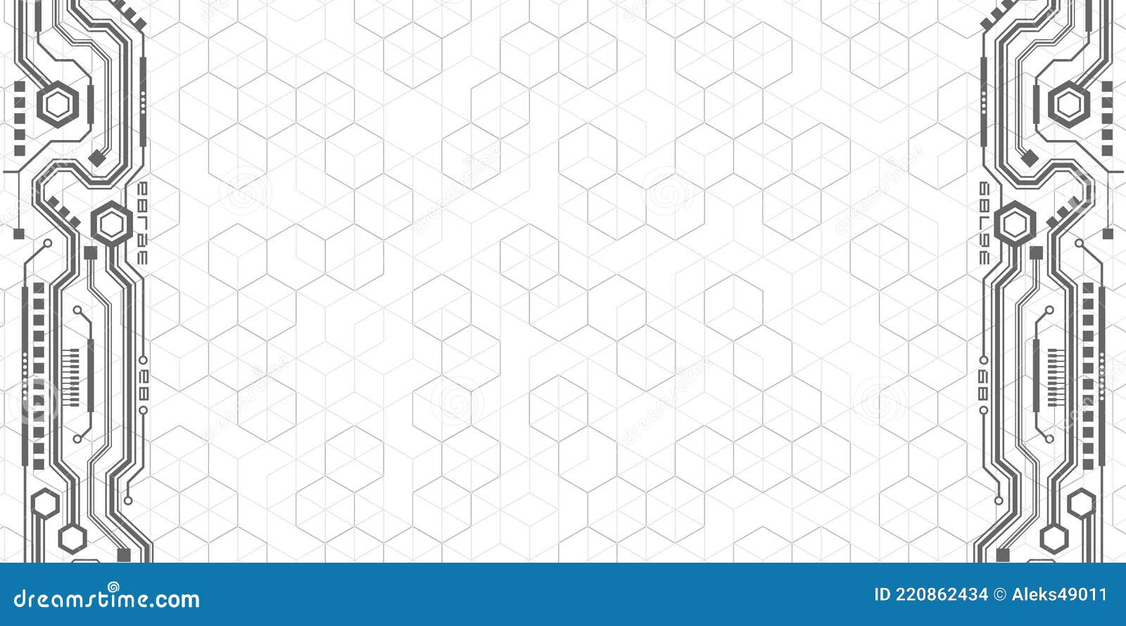 New Technologies of the Future.Technology White Background .Technical ...