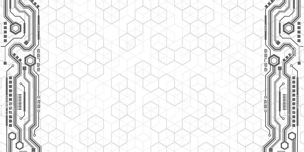 New Technologies of the Future.Technology White Background .Technical ...