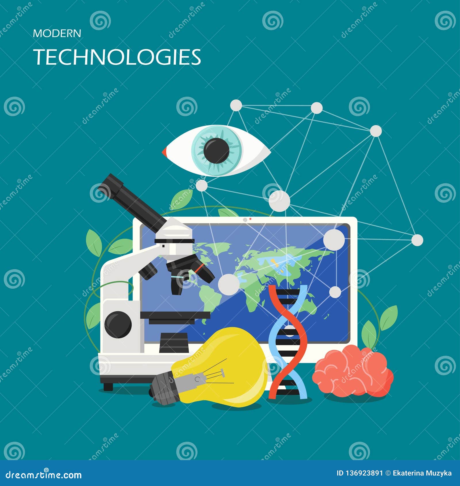 New Technologies Vector Flat Style Design Illustration Stock Vector ...