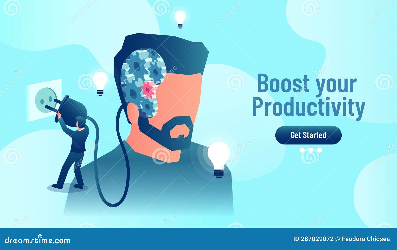 Human Productivity Outline Mini Concept Symbols. Time Management And ...