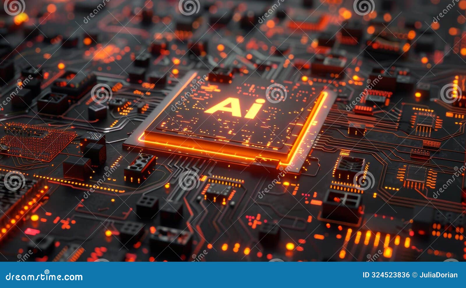 New Technology Background with Ai Letters Signifying Innovative ...