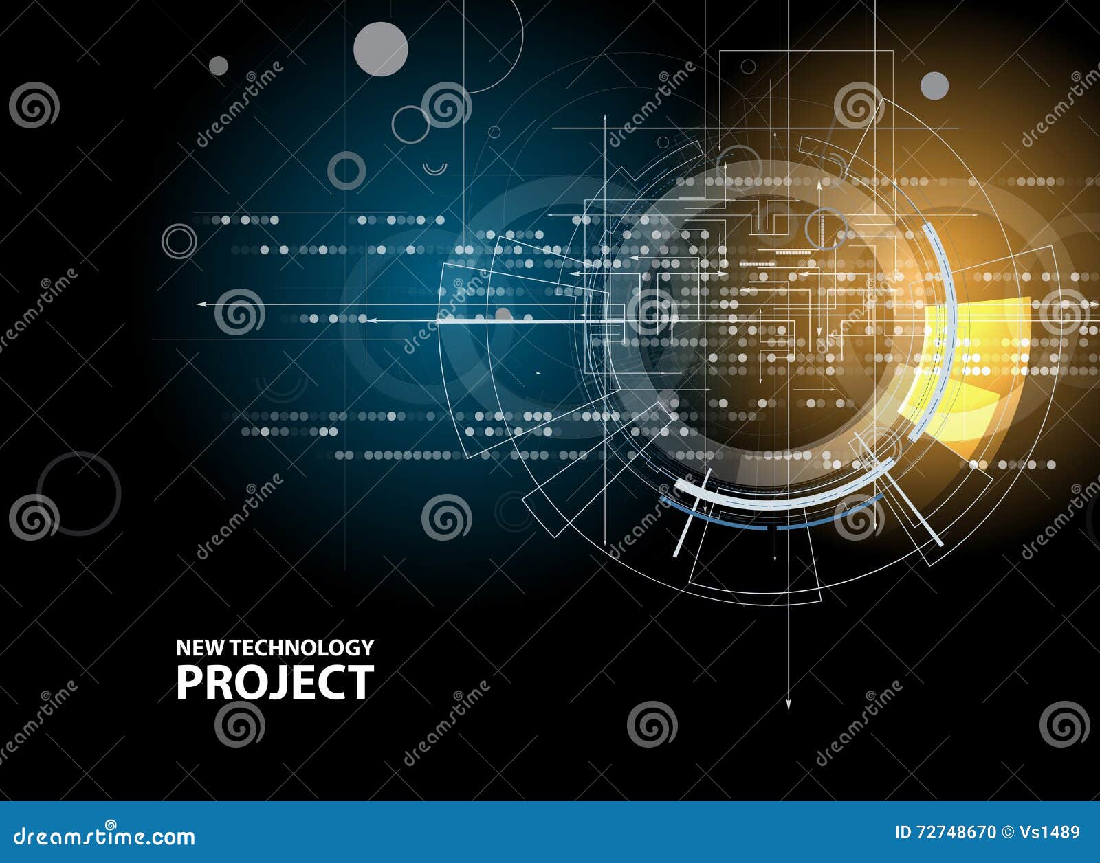 New Technology Business Background Stock Vector - Illustration of ...