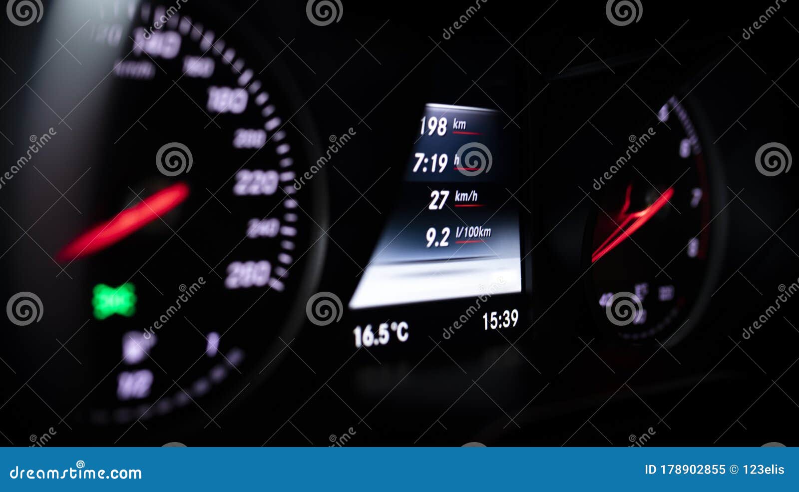 New car dashboard stock image. Image of energy, design - 178902855