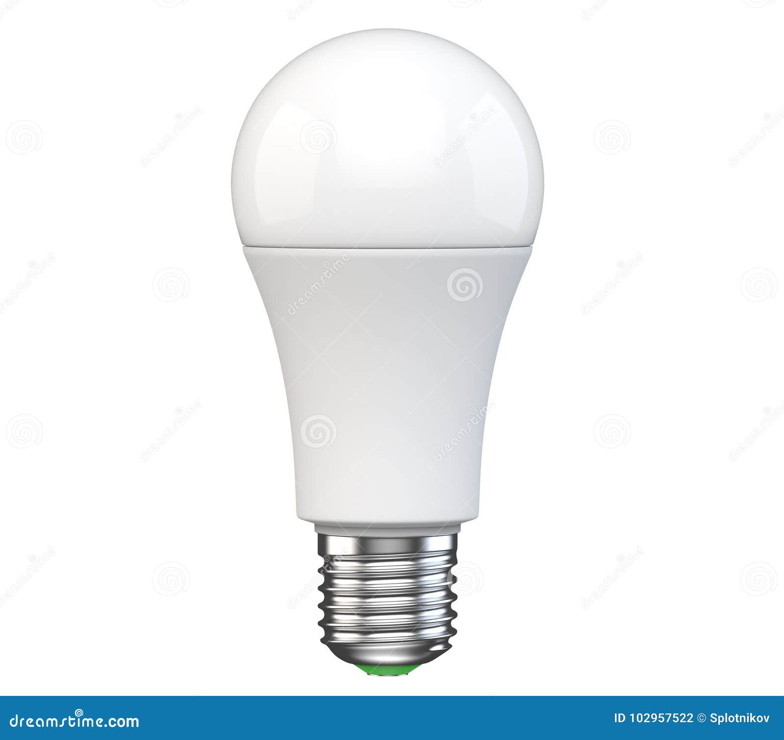 New Technology LED Light Bulb Isolated on White Background. Realistic ...