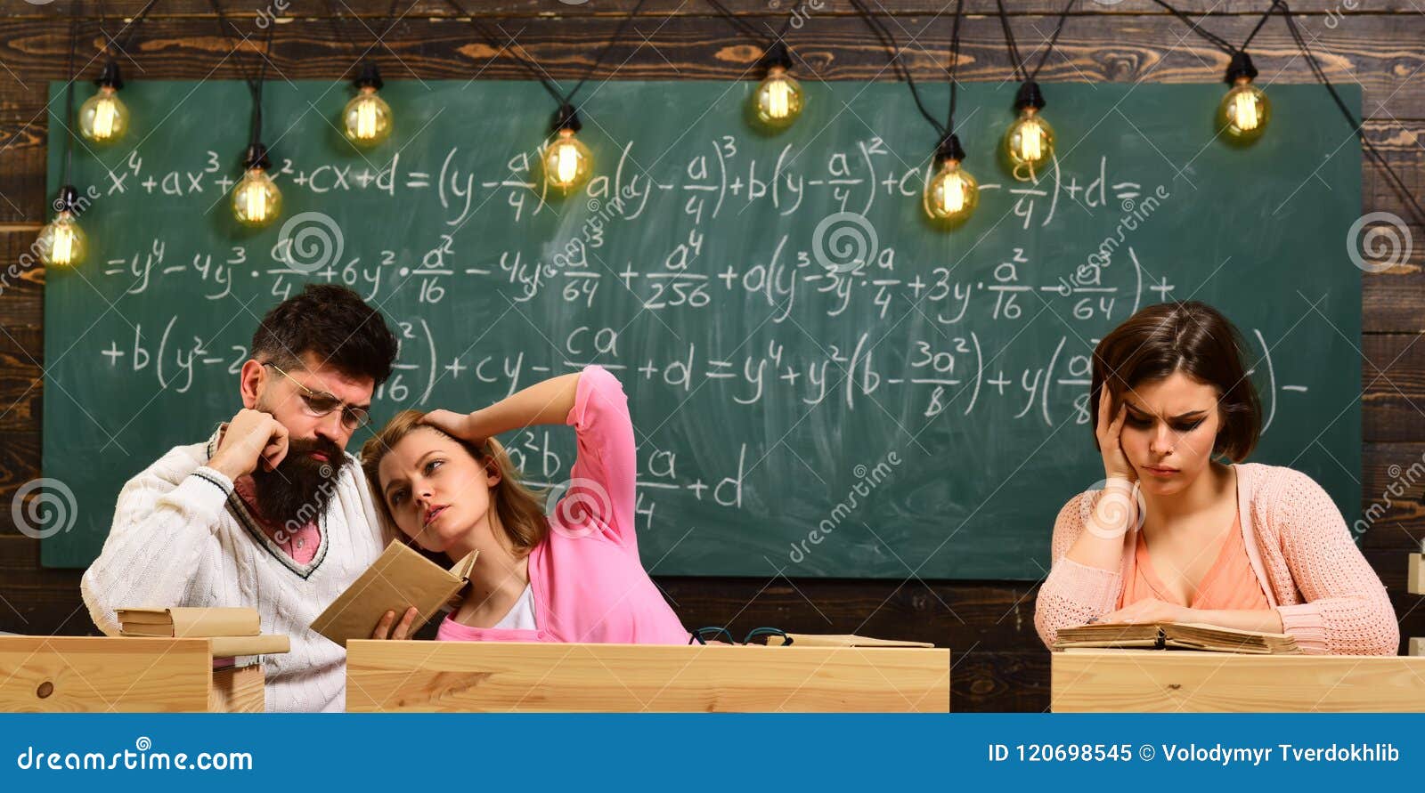 New Technology in Modern School. Friendship. Friends Make Decision and ...