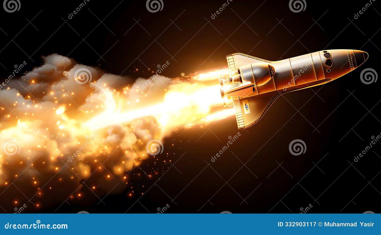 New Technology Space Shuttle Rocket with Light and Smoke Explosion ...