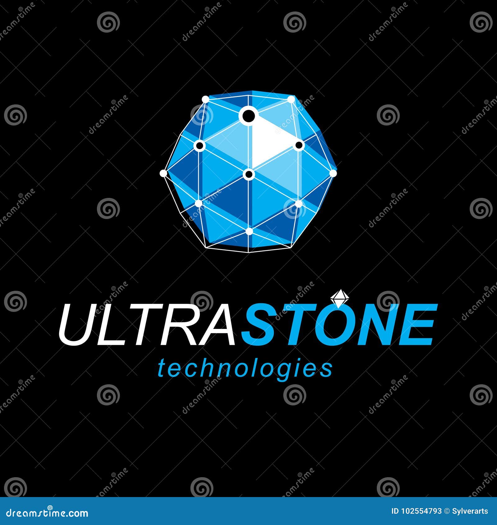 New Technology Symbol. Vector Abstract 3D Mesh Object, Design Element ...