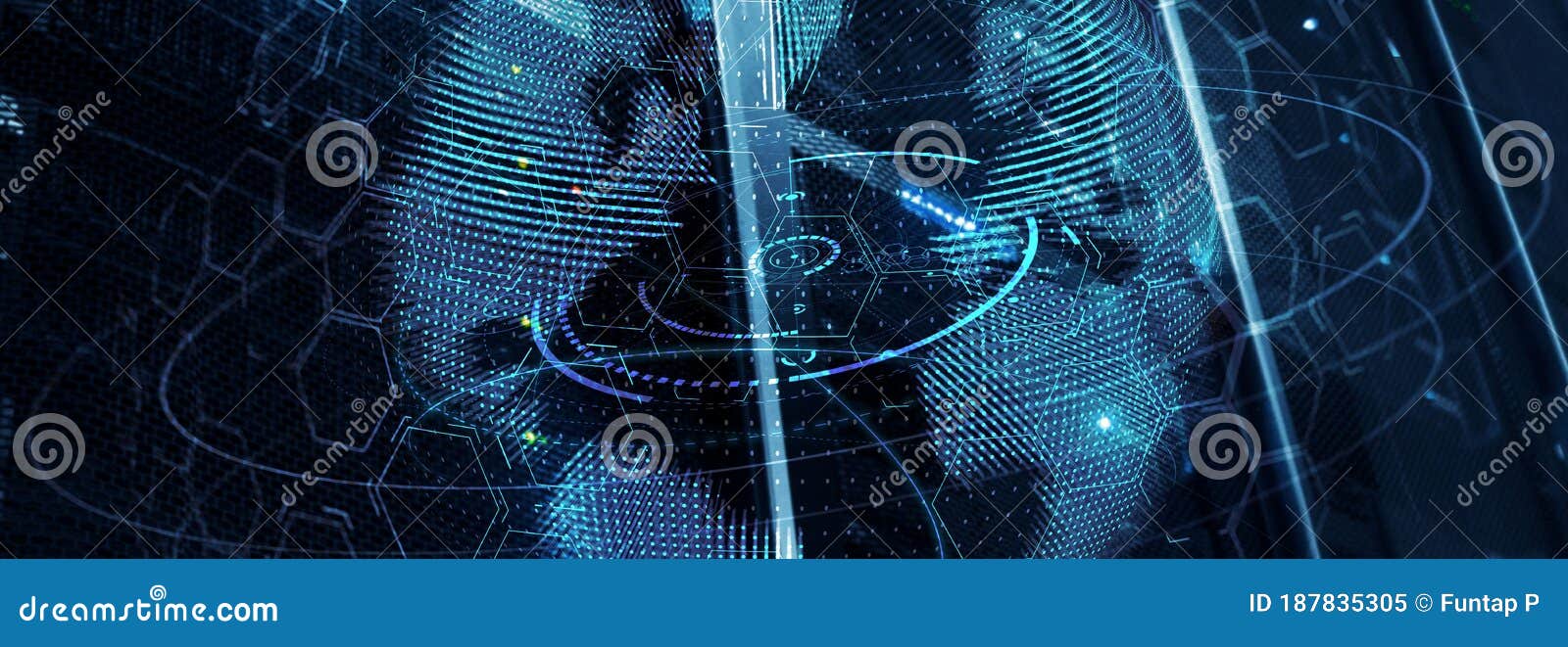 New Technology and Telecommunication Concept. 3D Planet on Website ...