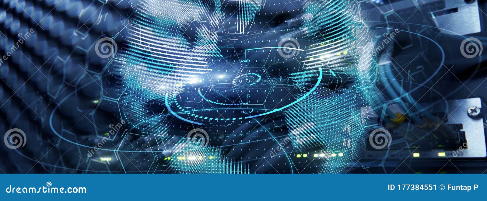 New Technology and Telecommunication Concept. 3D Planet on Website ...