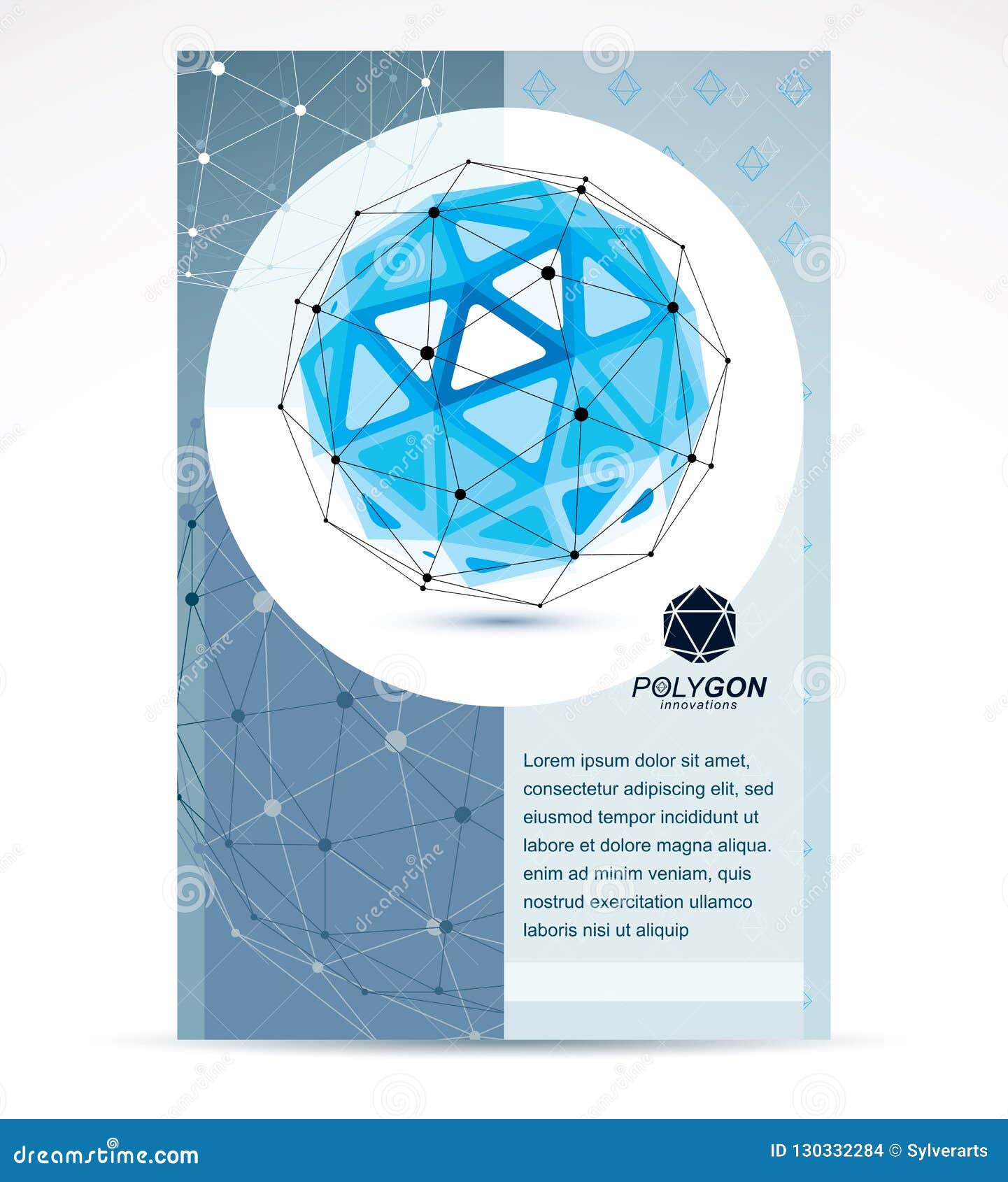 New Technology Theme Booklet Cover Design, Front Page. 3D Engine Stock ...